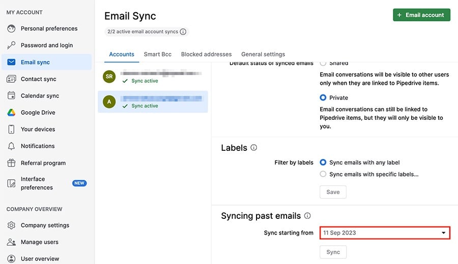Why are non-Pipedrive contact emails syncing to my Pipedrive inbox? - Knowledge Base | Pipedrive